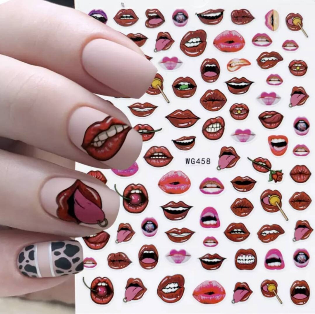 Nail Stickers, Lip Sticker - Etsy