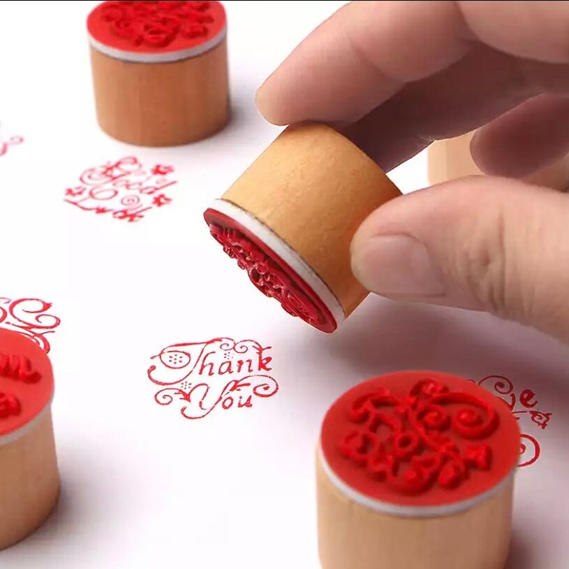 Mini Lettered Good Luck Stamp, Calligraphy Thank You - Etsy