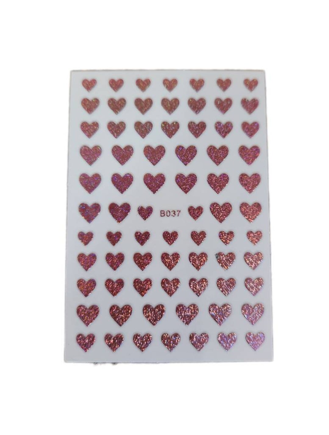 Pink Heart Stickers, Nail Sticker - Etsy