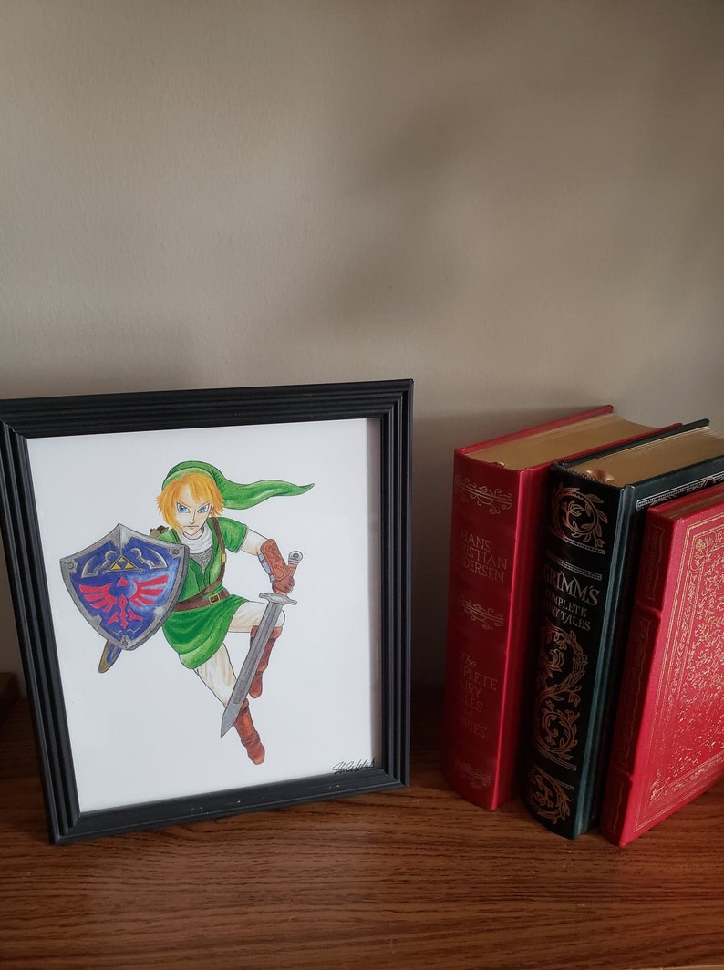 Link From the Legend of Zelda Handmade Colored Pencil Drawing - Etsy