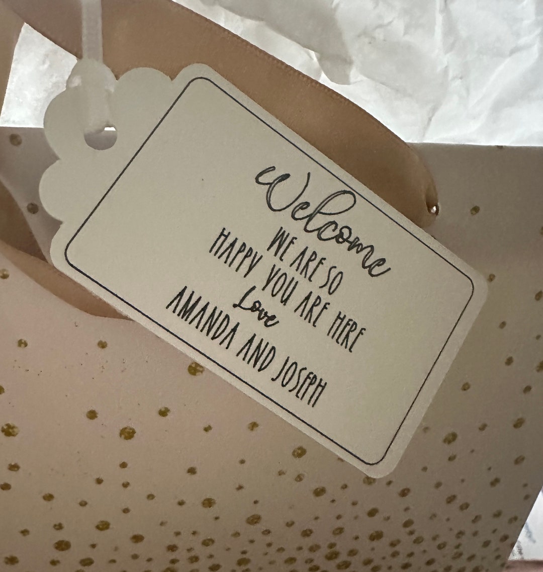 Wedding Personalized Favor Tag/we Are so Happy You Are Here - Etsy