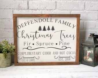 Tree farm sign | Etsy