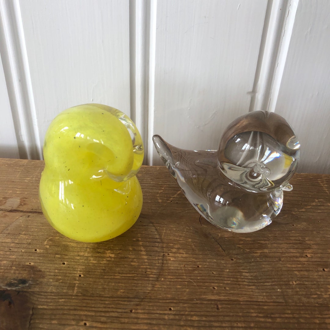 Pair FM Ronneby Glass Bird Pippi Josef Marcolin Sweden - Etsy