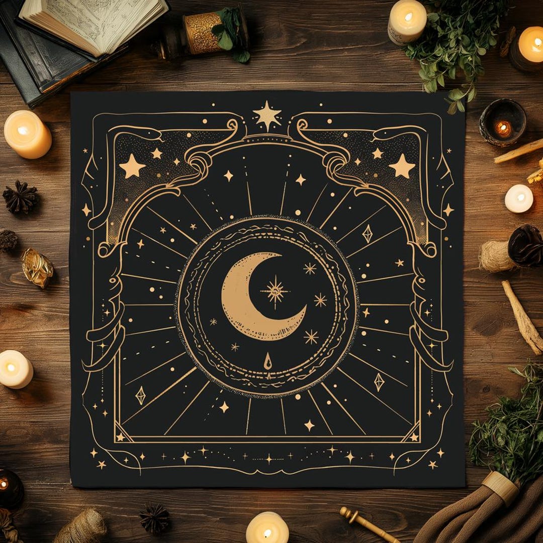 Vintage Inspired Altar Cloth: Retro Tarot Reading Mat - 22" Square - Etsy