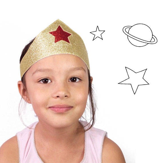 Wonder Woman Tiara Crown Logo Superhero Costume Headwear
