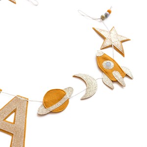 Personalized Name Banner - Space Theme Banner - Gift for Boy - Baby ...