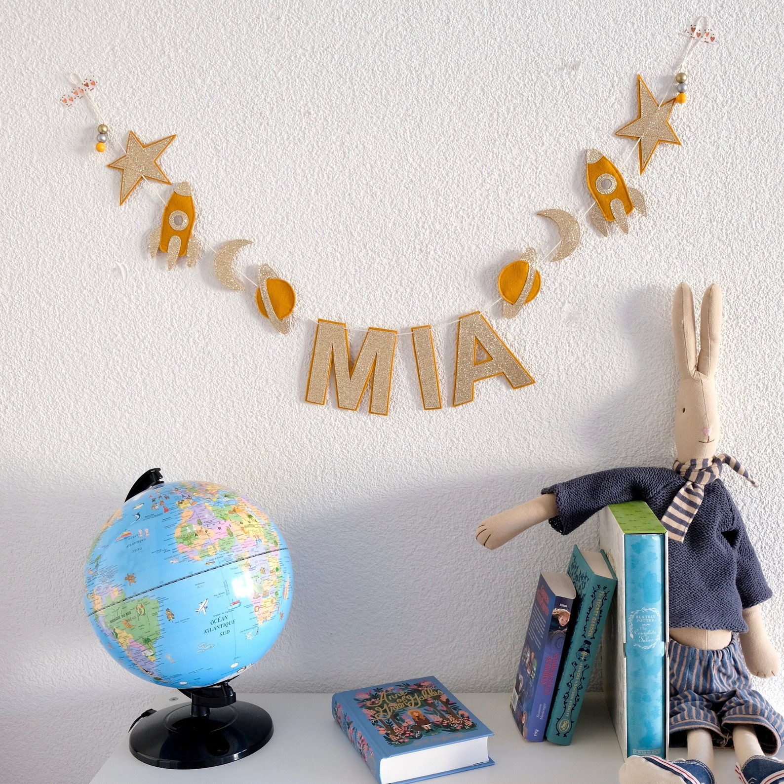 Personalized Name Banner Space Theme Banner Gift for Boy | Etsy