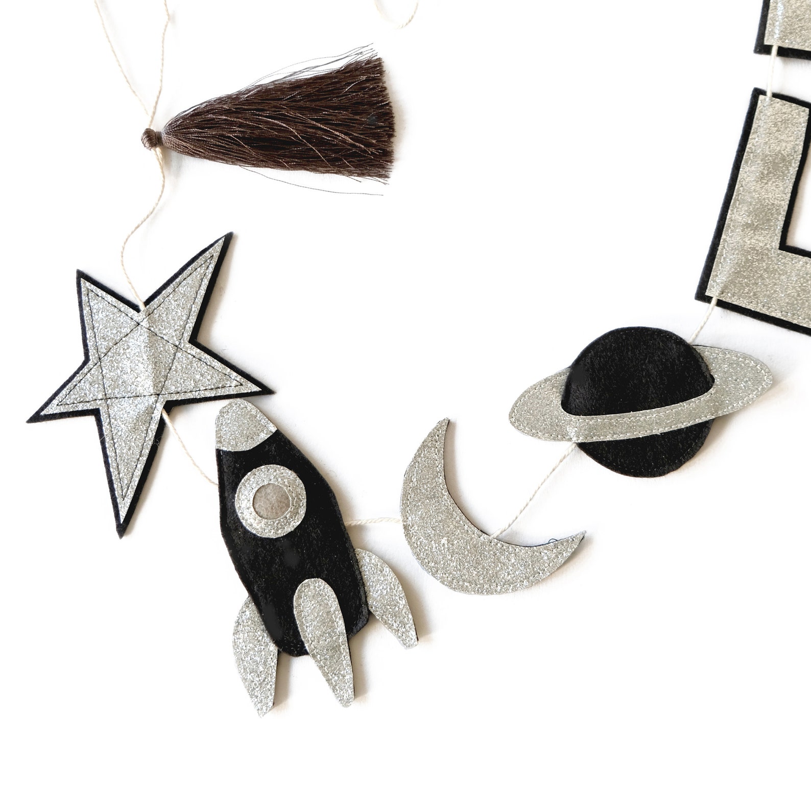 Personalized Name Banner Space Theme Banner Gift for Boy | Etsy