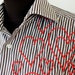 Black and White Striped Shirt With Red Hearts, Unique Blouse With ...