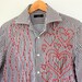 Black and White Striped Shirt With Red Hearts, Unique Blouse With ...