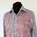 Black and White Striped Shirt With Red Hearts, Unique Blouse With ...