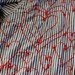 Black and White Striped Shirt With Red Hearts, Unique Blouse With ...