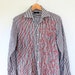 Black and White Striped Shirt With Red Hearts, Unique Blouse With ...