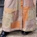 Yellow Patchwork Long Ripped Denim Coat, Art Jeans Robe, Unisex ...