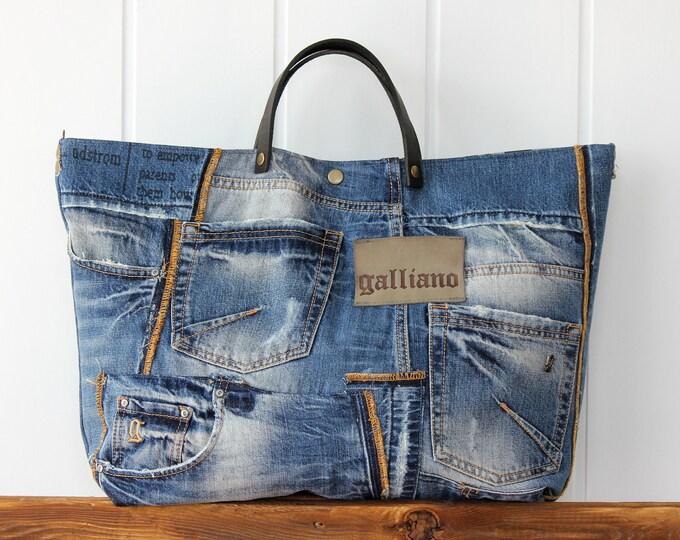 Patchwork Boro Denim Bag Ripped Hipster Denim Handbag - Etsy