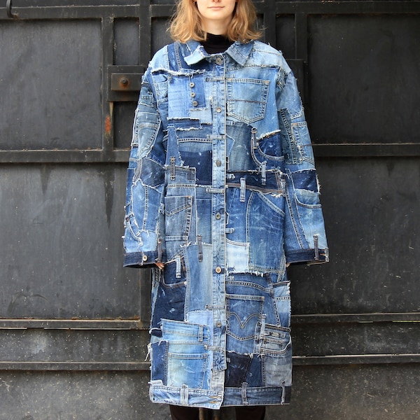 Patchwork Jeans - Etsy