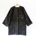 BLACK Patchwork Ripped Denim Coat Oversize Black Robe Unisex - Etsy