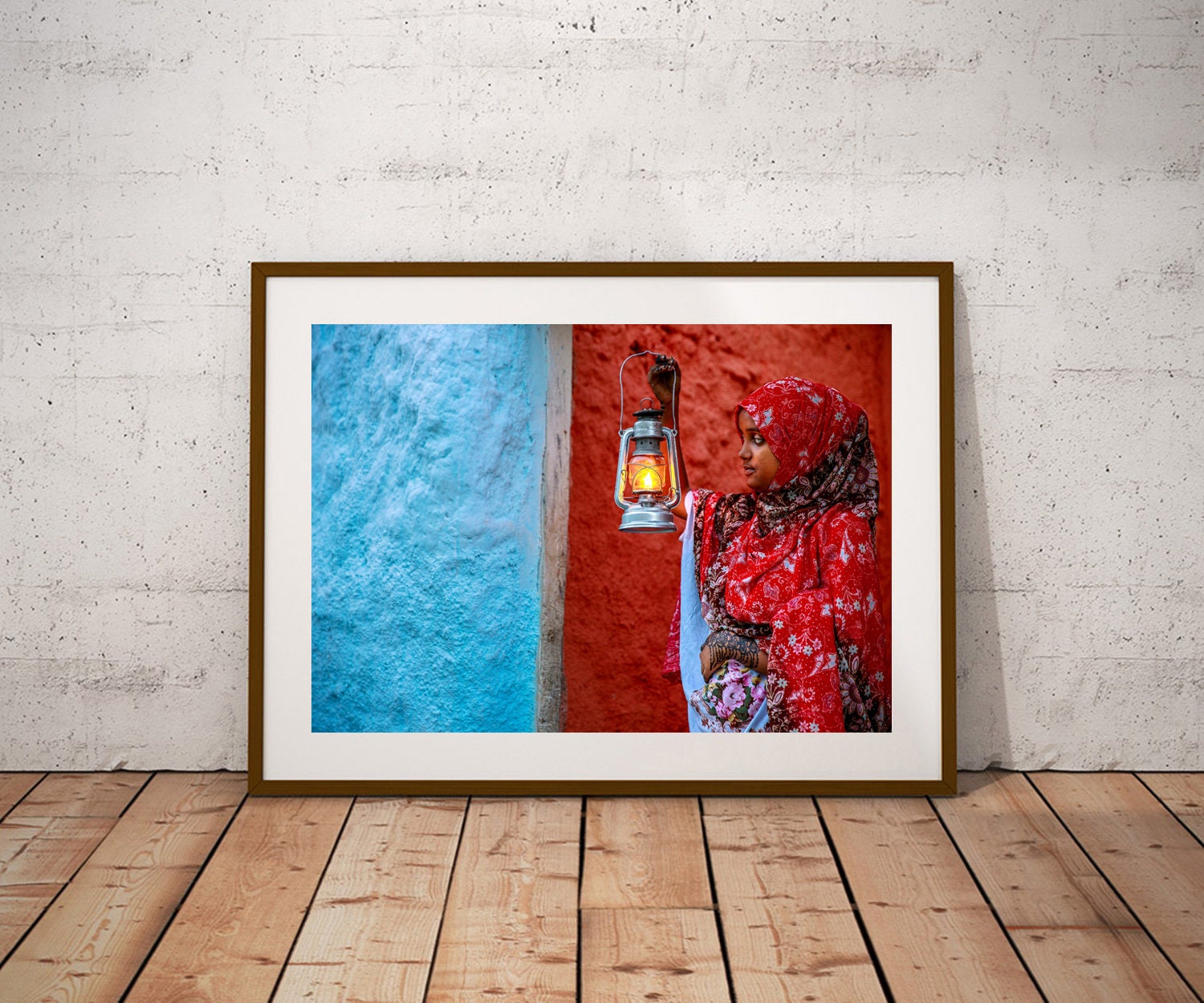 Ethiopian Wall Art, Girl With Lantern. Ethiopia, Harar, Ethiopian ...