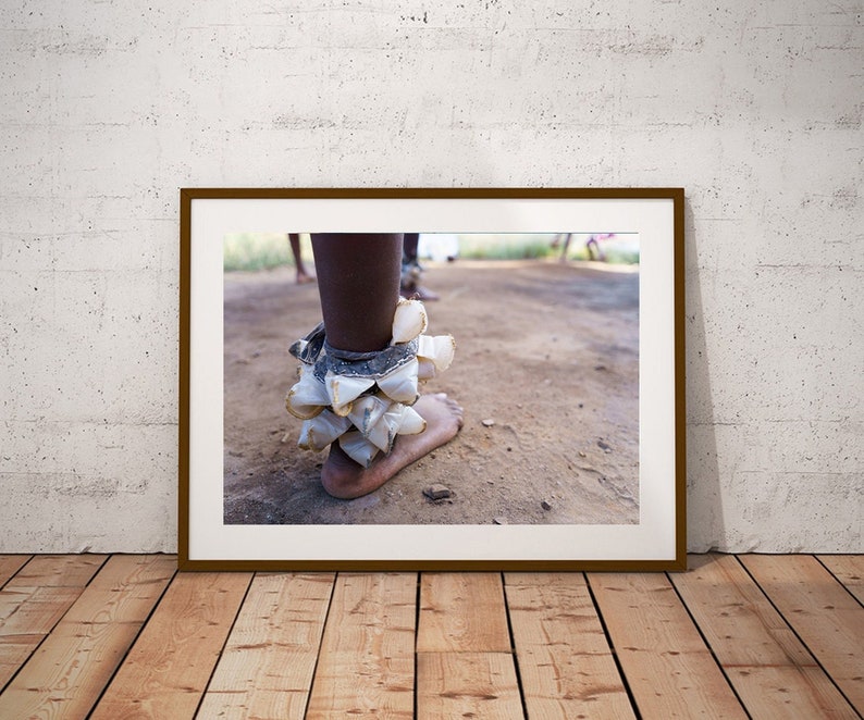 Traditional African Dancer With Leg Pattles Art Print | Authentic ...