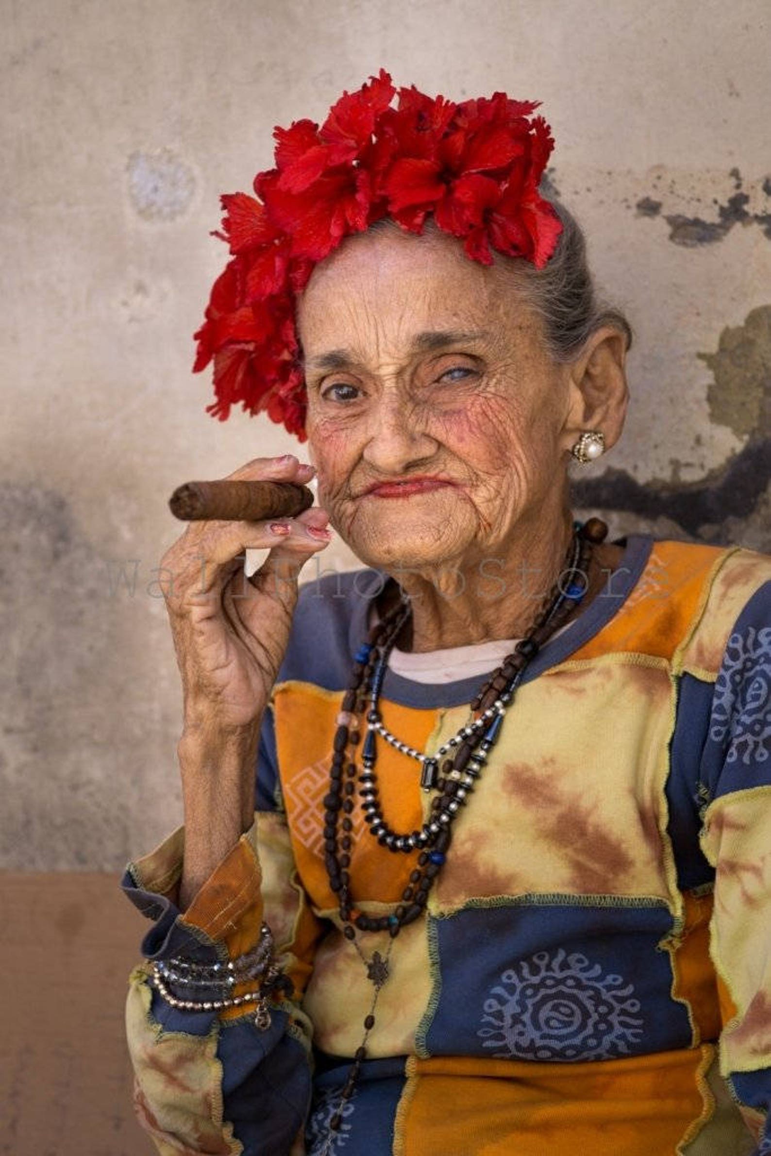 Cuban Lady With Cigar Cuba Photography Cuba Print Art Cigar Art Cuban Cigar Woman Portrait