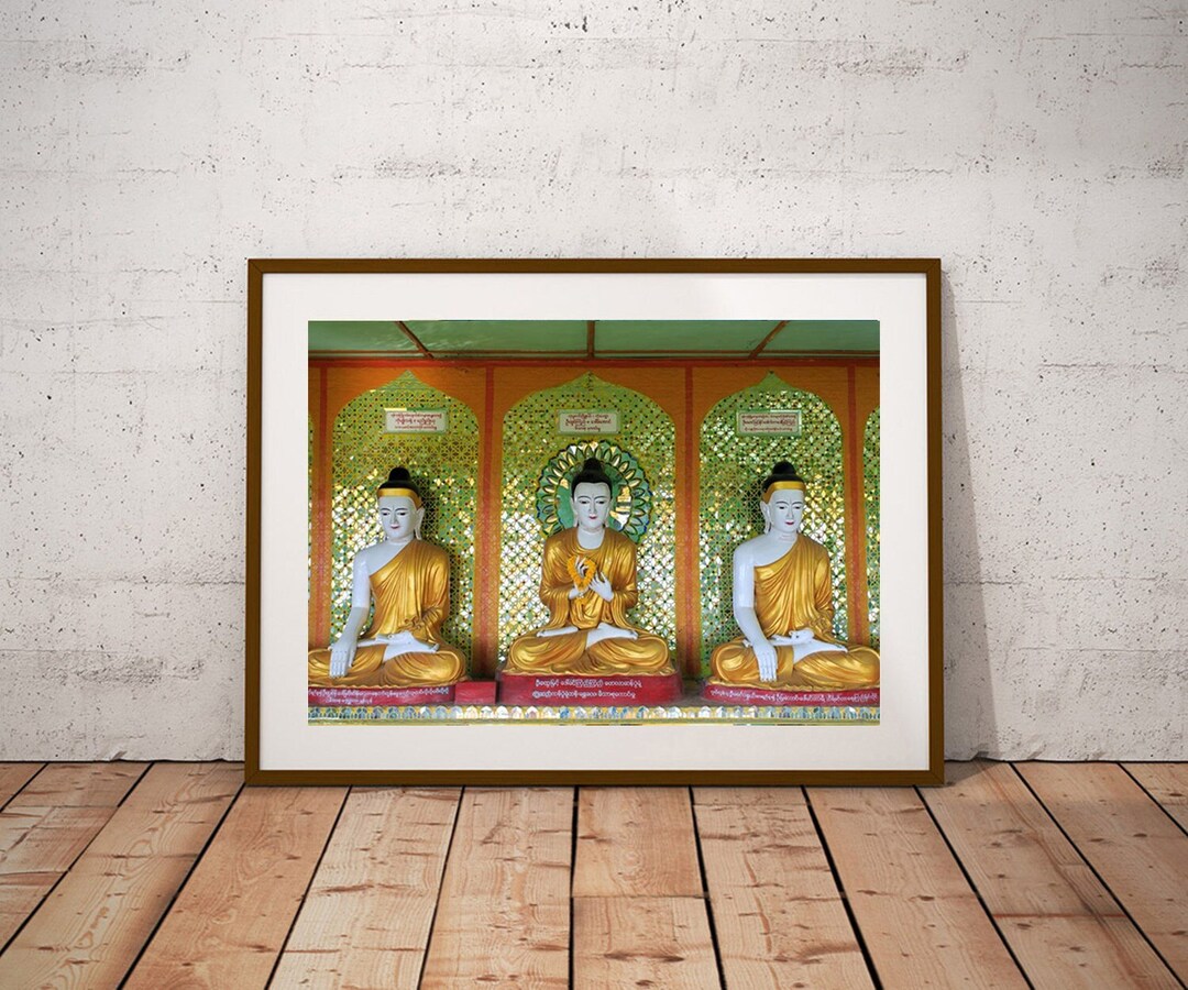 Buddha Statues, Soon Oo Ponya Shin Pagoda, Myanmar - Wall Art Print ...