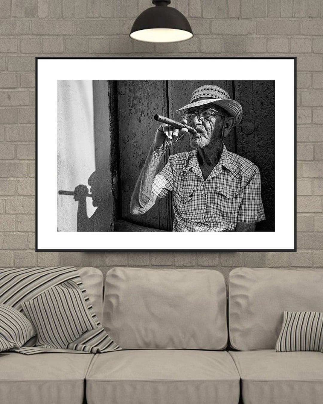 Cuban Man With Cigar, Black and White Photo, Cigar Art, Cuba ...