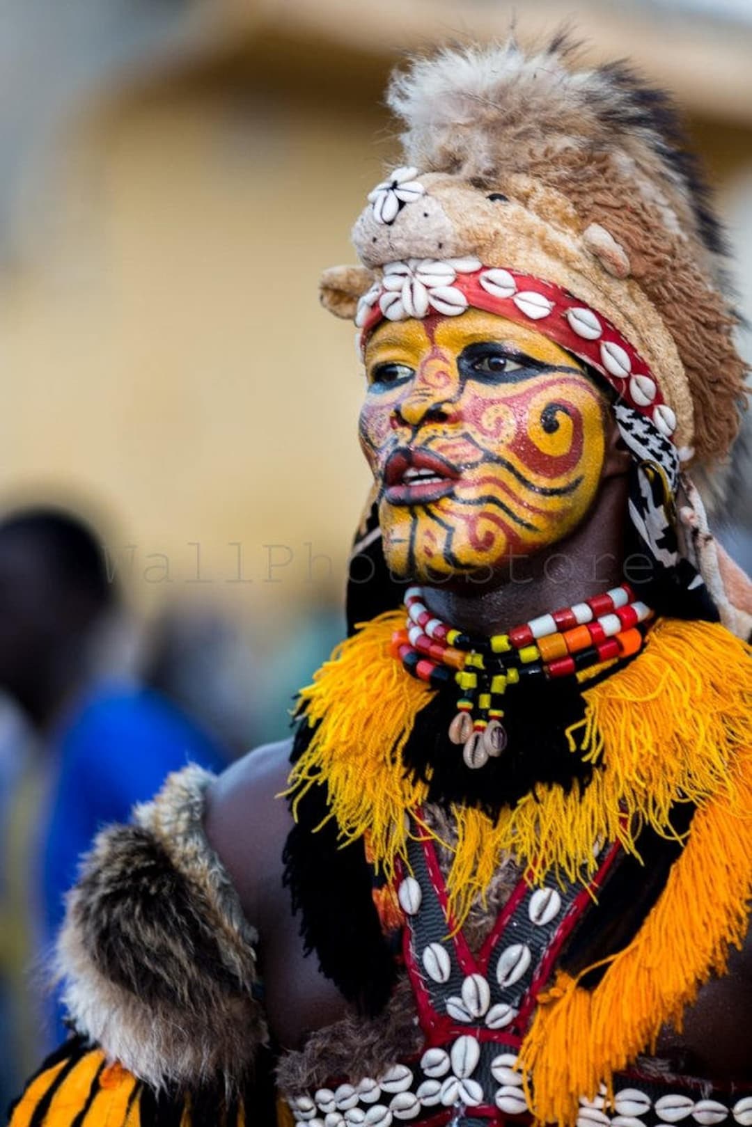 African Face Painting, Senegal Tribal Makeup, African Traditional ...