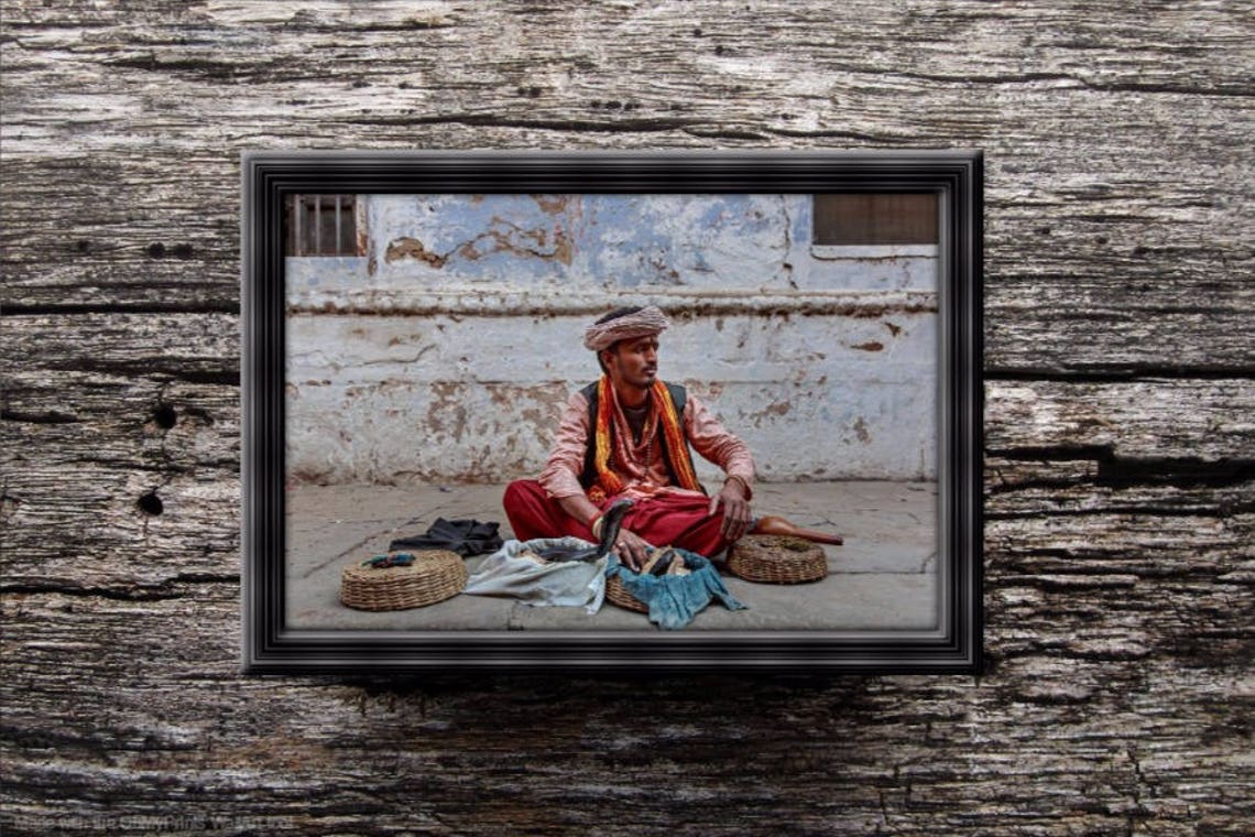 India Photography Cobra Snake Charmer Snake Tamer Indian - Etsy Israel