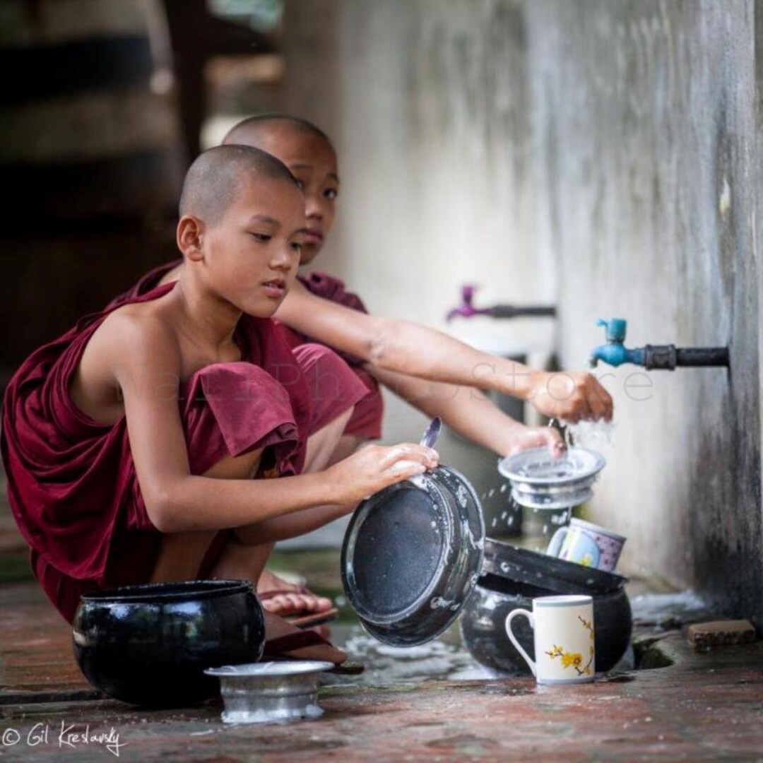 Young Buddhist Monks, Monk Photography, Myanmar Photography Print Art ...