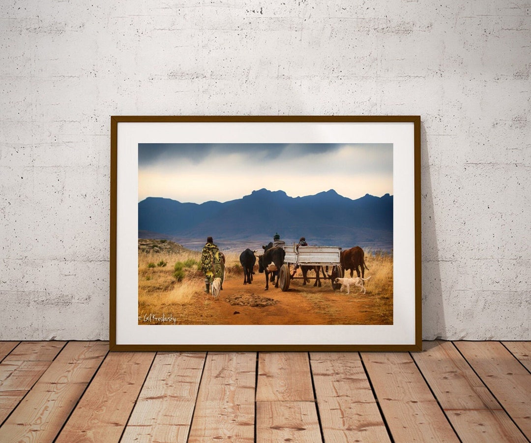 Lesotho Photography | Rural Scene in Lesotho, South Africa | Farmers in ...