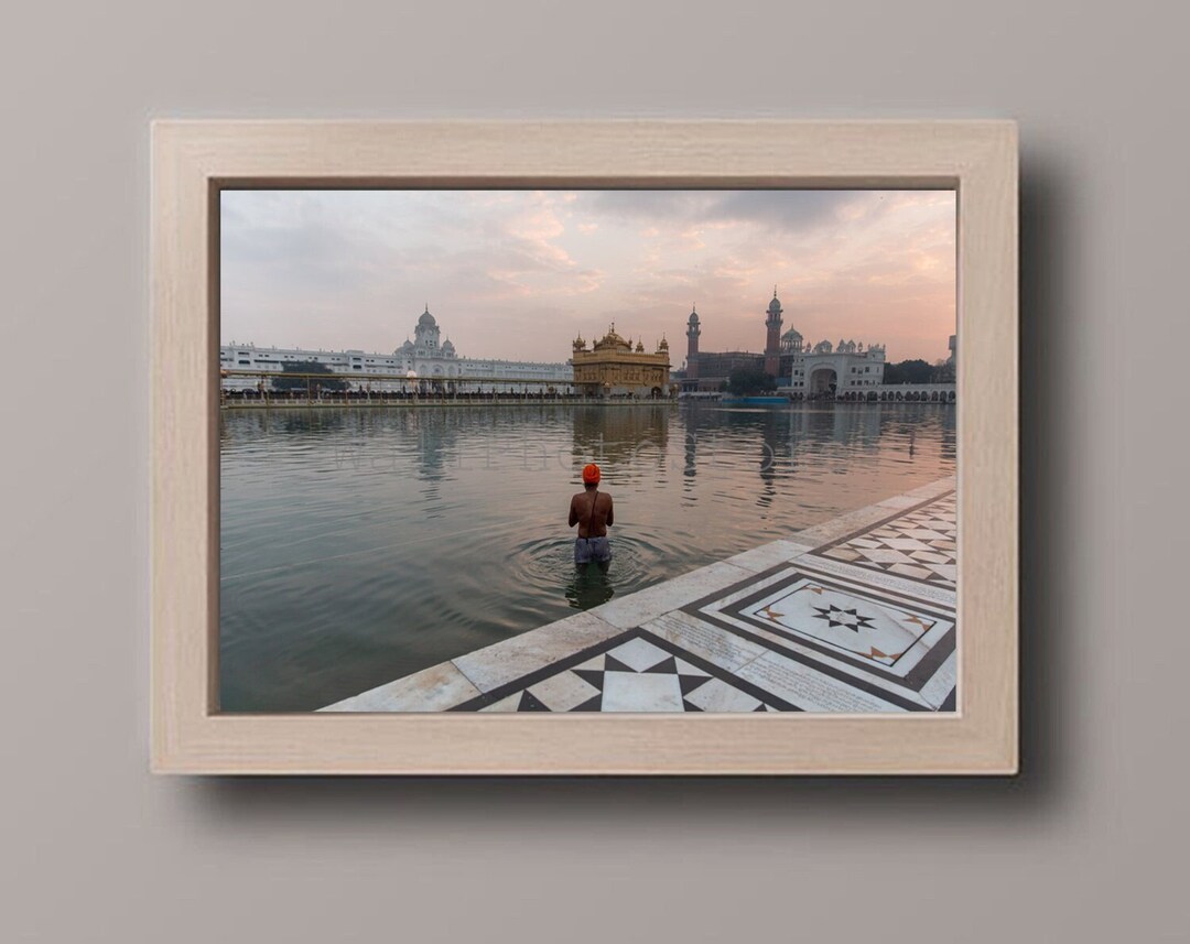 Sikh in Water of Holy Lake - Amritsar. India Photography, Sikh Ritual ...