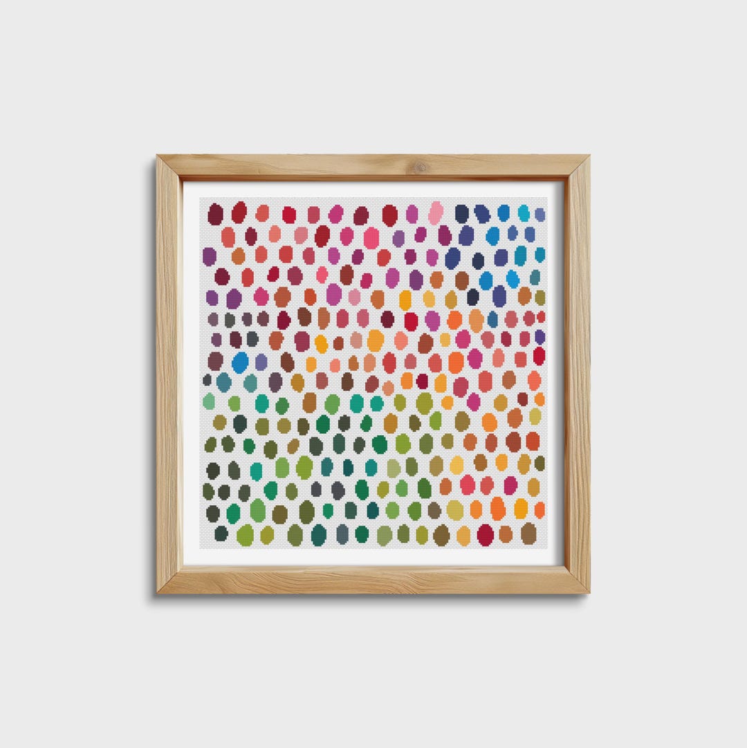 Counted Cross Stitch Rainbow Drops - Etsy