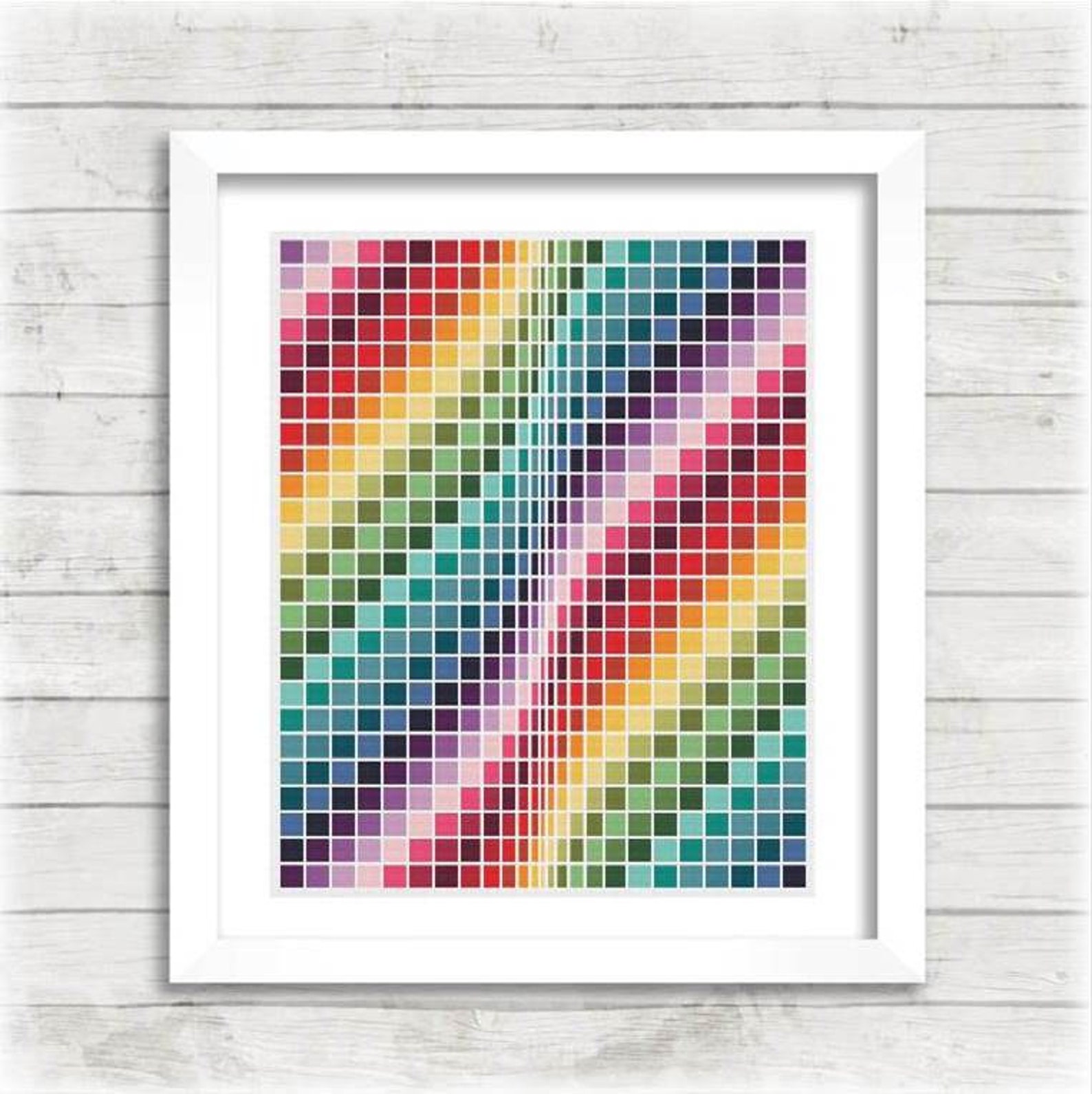 Counted Cross Stitch Rainbow Swirl Pattern - Etsy