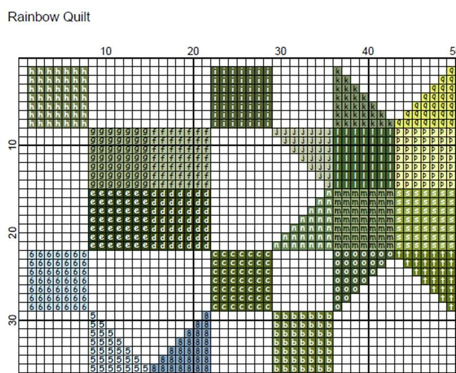 Rainbow Quilt Counted Cross Stitch Pattern - Etsy Canada