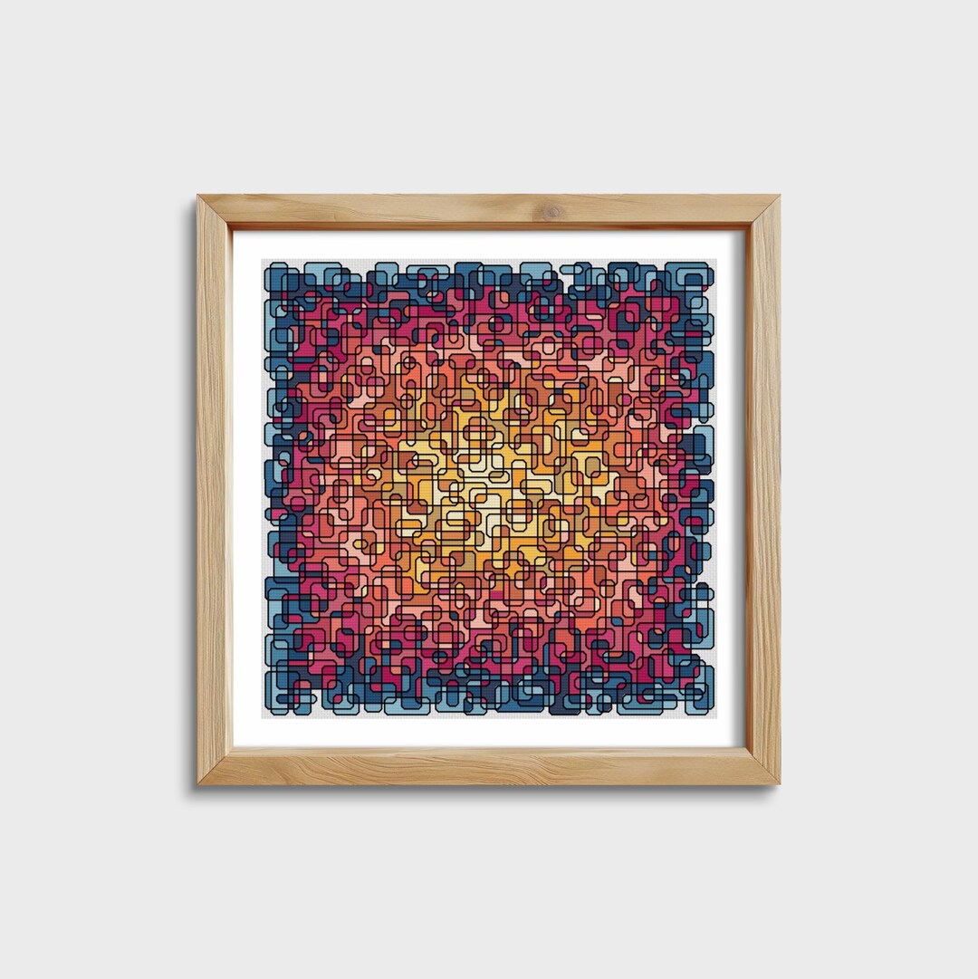 Scribbles Counted Cross Stitch Pattern - Etsy