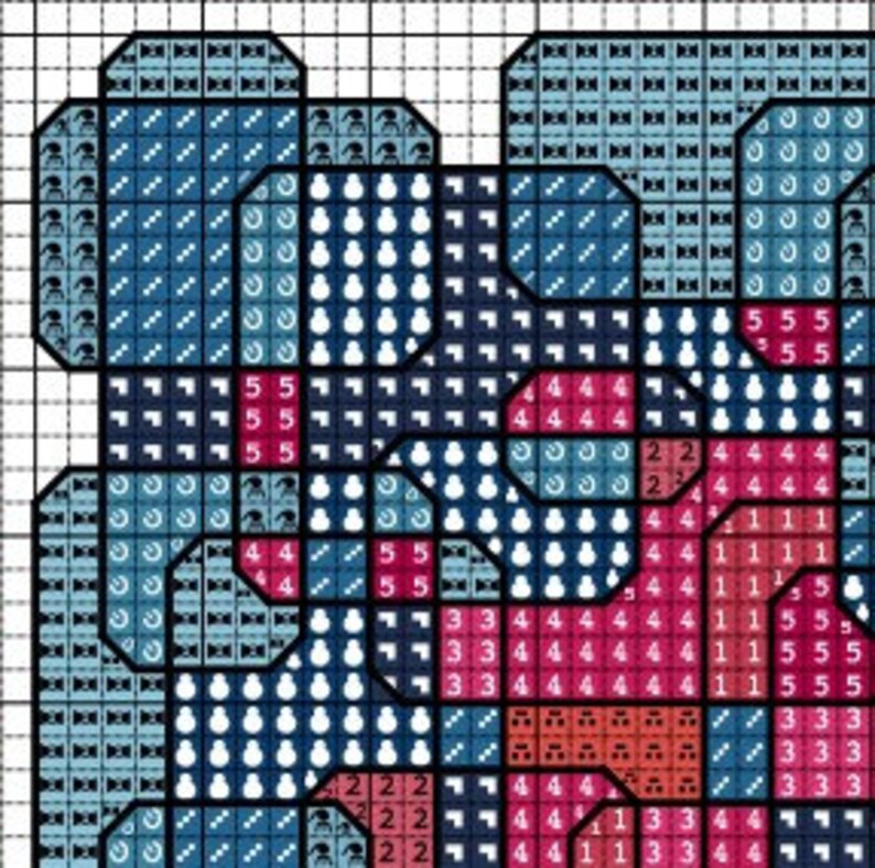 Scribbles Counted Cross Stitch Pattern - Etsy
