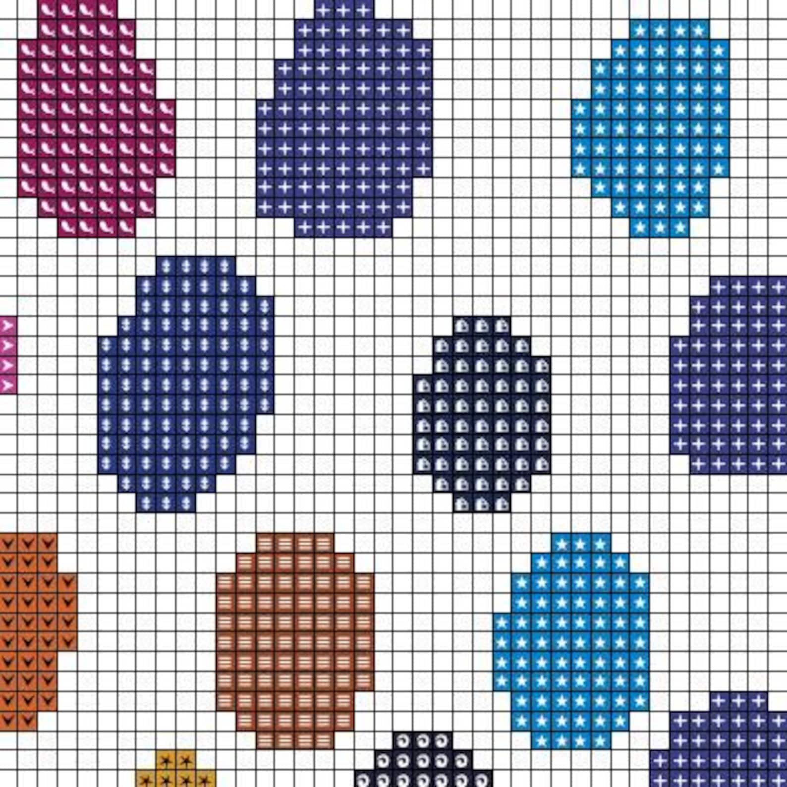 Counted Cross Stitch Rainbow Drops - Etsy