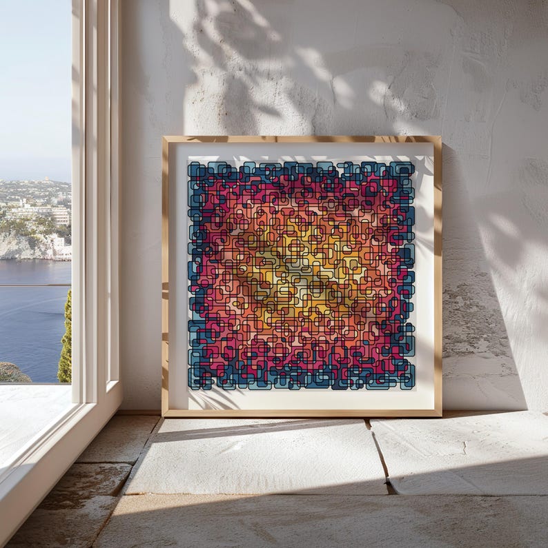 Scribbles Counted Cross Stitch Pattern - Etsy