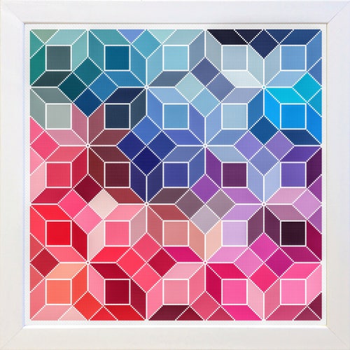 Rainbow Windmill Counted Cross Stitch Pattern - Etsy