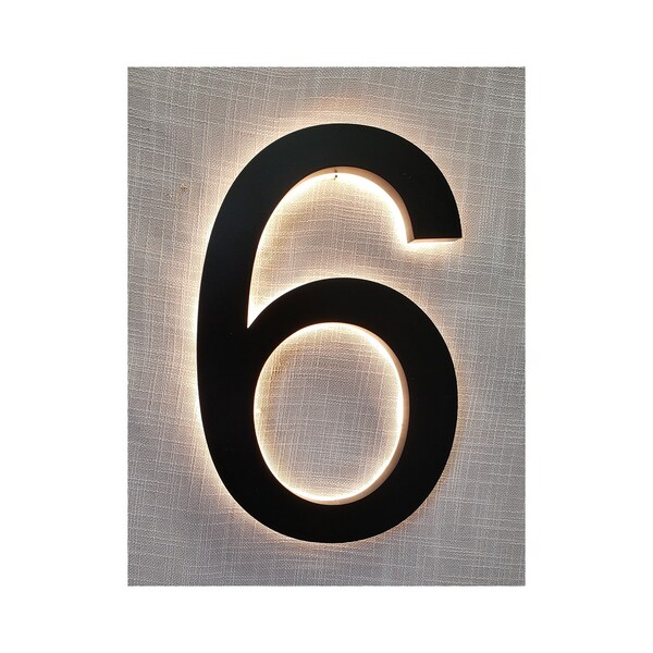 6 Backlit House Numbers - Etsy