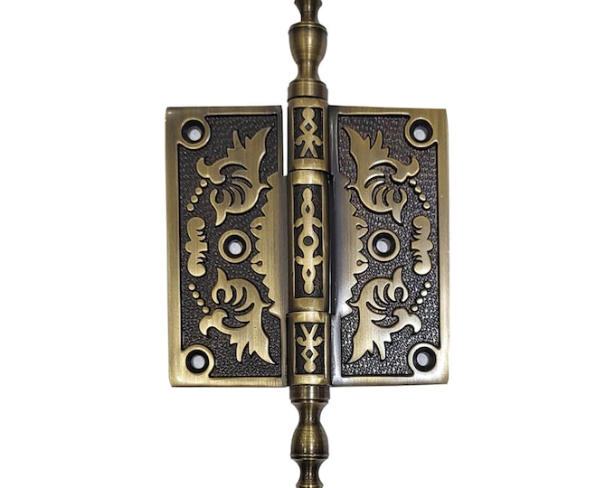 Antique Brass Decorative Door Hinges Modern Twist on Classic Design 3.5 ...