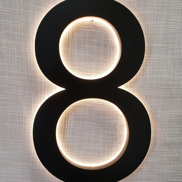 Lighted House Number - Etsy