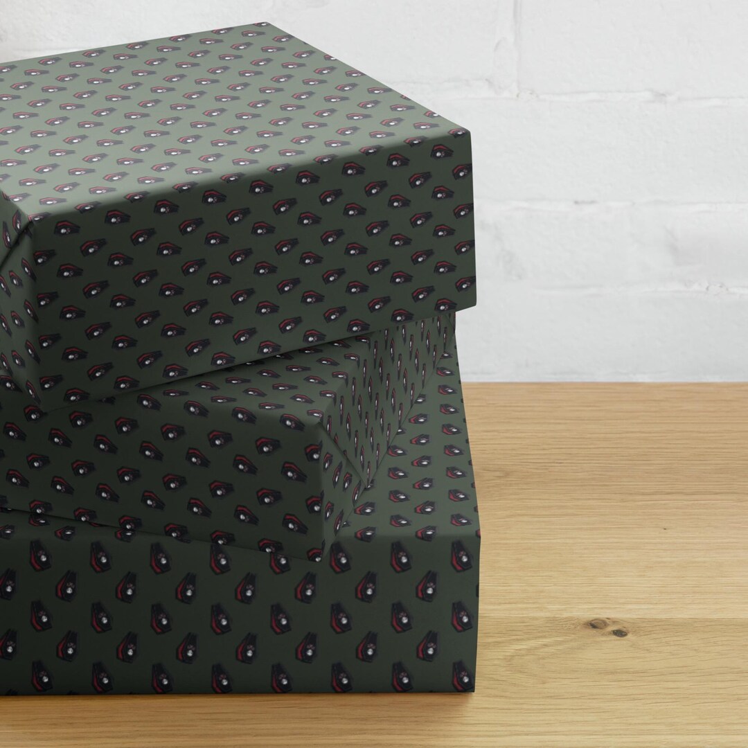 Festive Coffin Wrapping Paper Sheets - Etsy