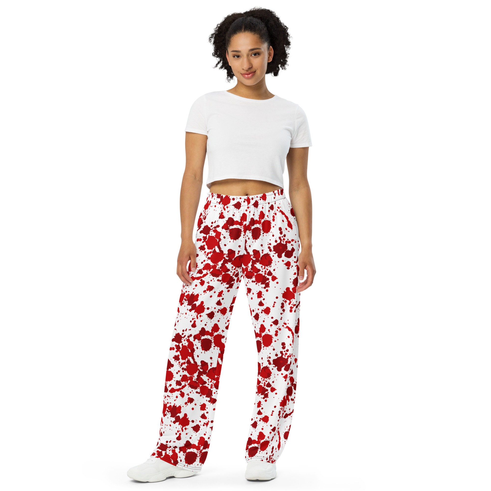 Blood Splatter Unisex Wide-leg Pants - Etsy