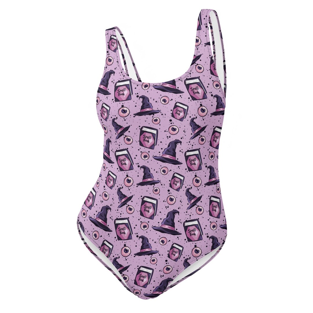 Purple Witch One-piece Swimsuit - Etsy