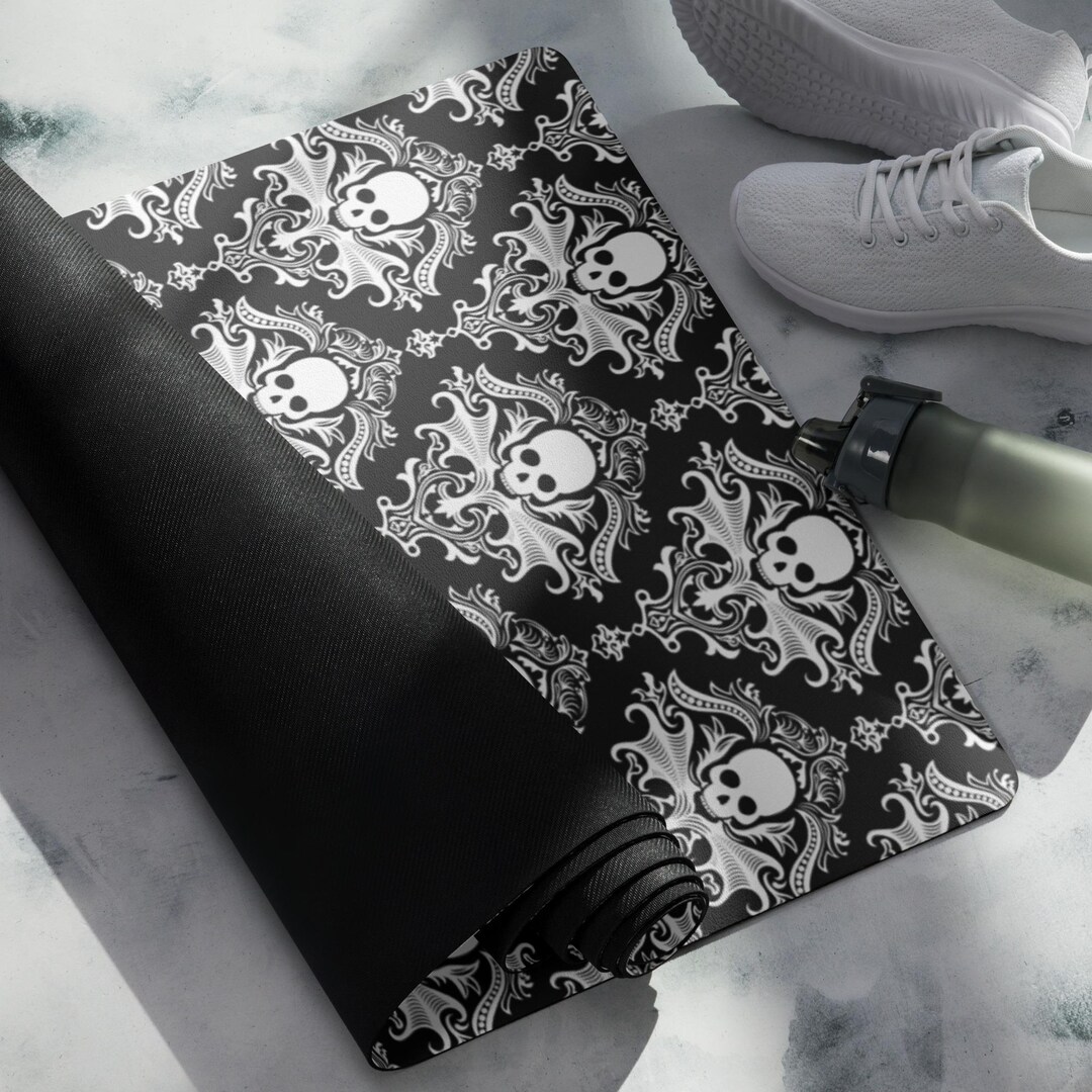 Damask Skull Yoga Mat - Etsy