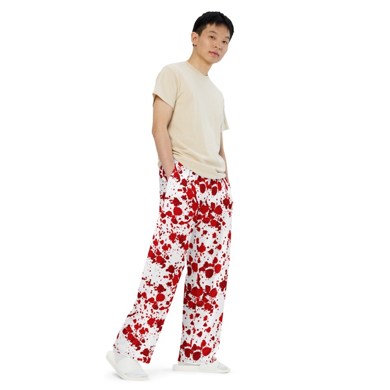 Blood Splatter Unisex Wide-leg Pants - Etsy