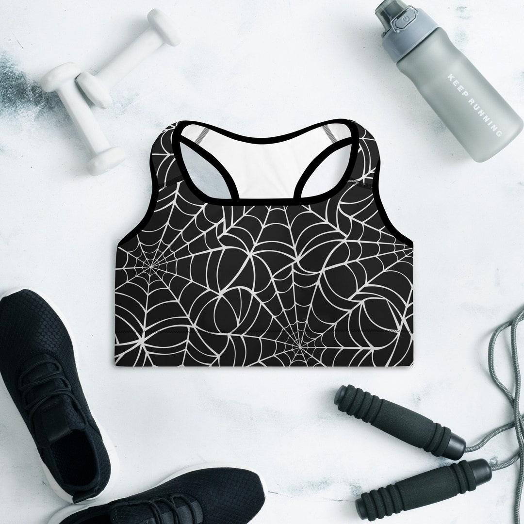 Spider Web Padded Sports Bra - Etsy