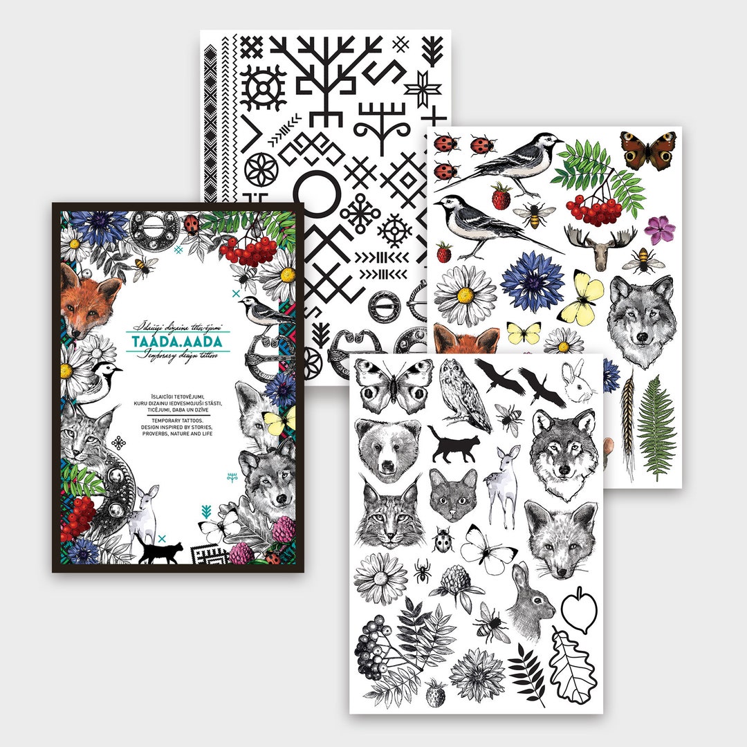Temporary Tattoos NATURE COLLECTION - Etsy