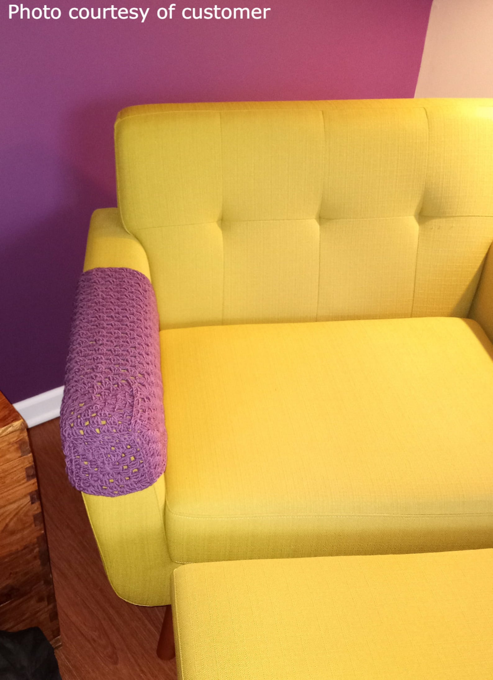 CUSTOM Sofa Arm Rest Covers. Crochet Couch Recliner Cat - Etsy
